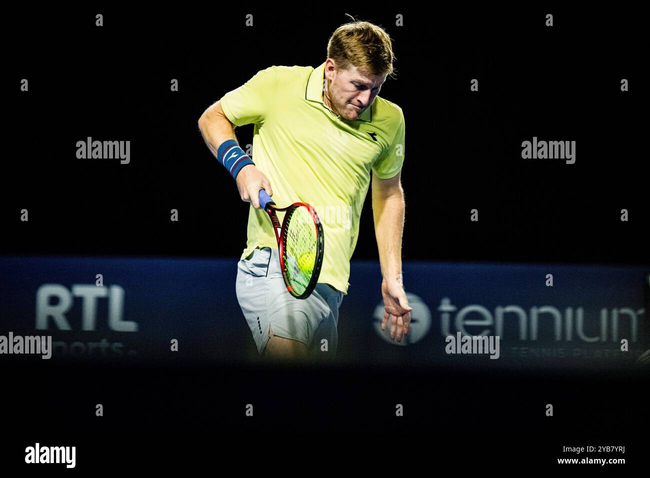 Luke Johnson pictured in action during a tennis match in the quarter ...