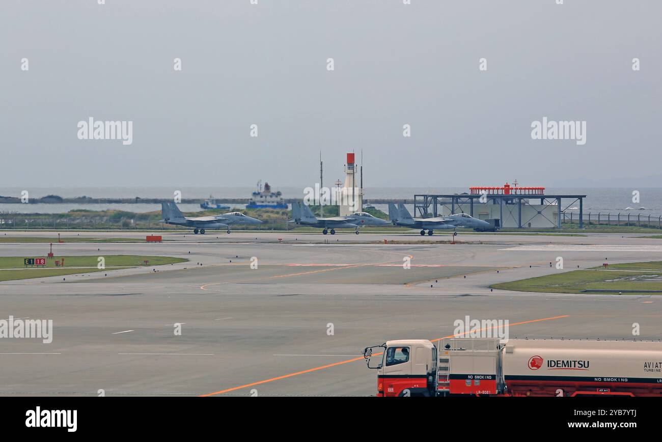 Naha-shi, Japan - January 22 2016: Japan Air Self Defense Force land on ...