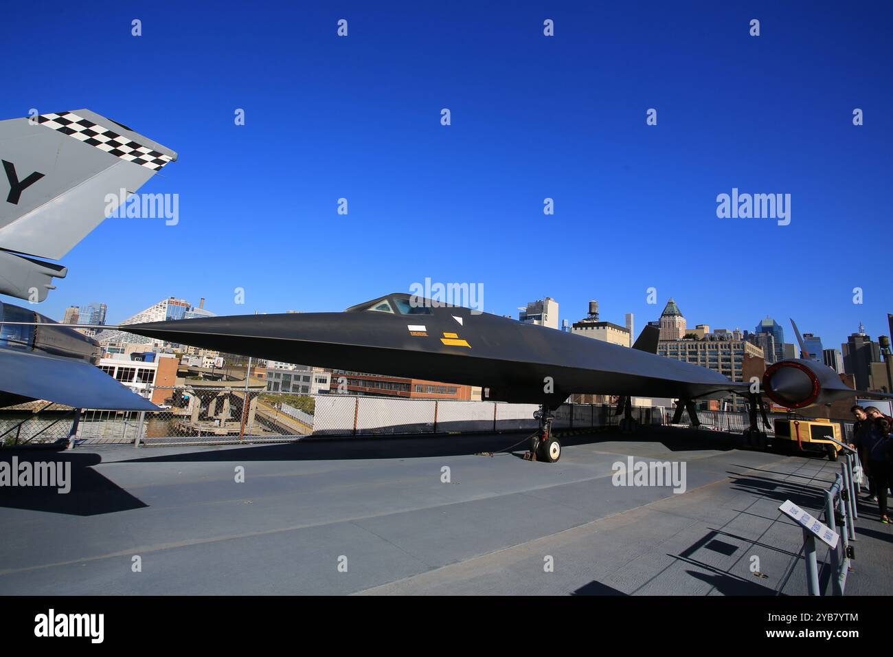 NEW YORK;13 October 2016: Lockheed A-12 fighter display in intrepid sea ...