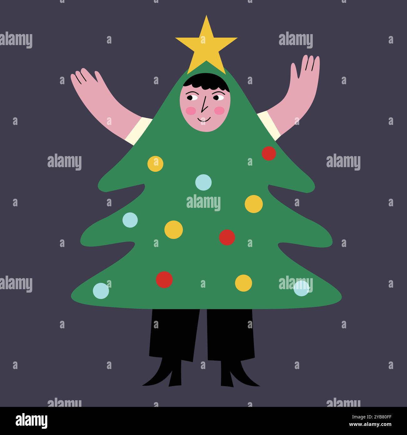 Christmas tree star colorful Stock Vector Images - Alamy