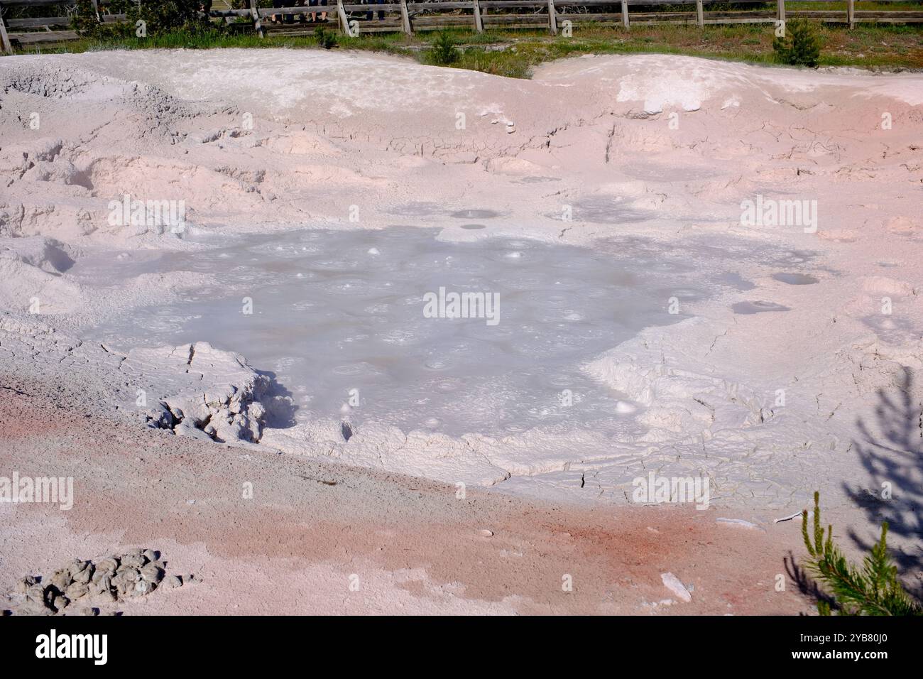 Mud pot, called Fountain Paint Pot, at Lower Geyser Basin in ...