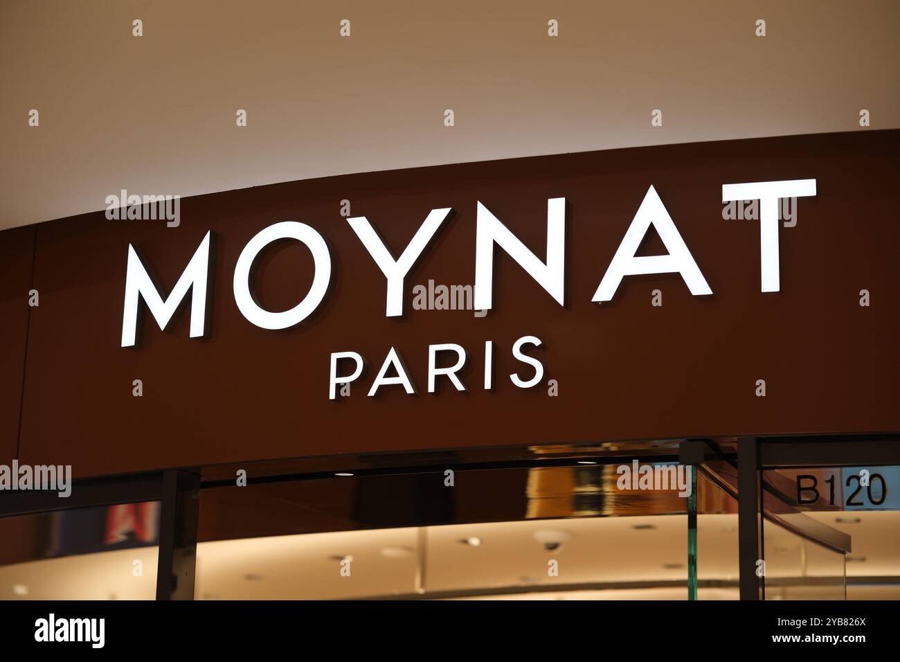 Shanghai,China-August 31st 2024: Moynat store sign brand logo Stock ...
