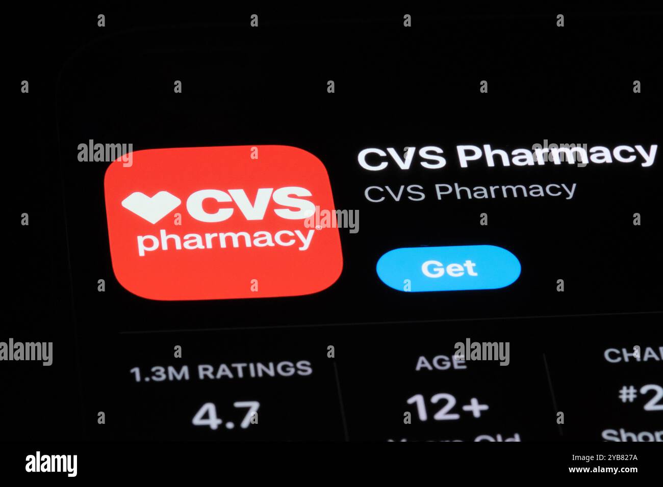 Shanghai,China-August 20th 2024:CVS Pharmacy app icon and company brand ...