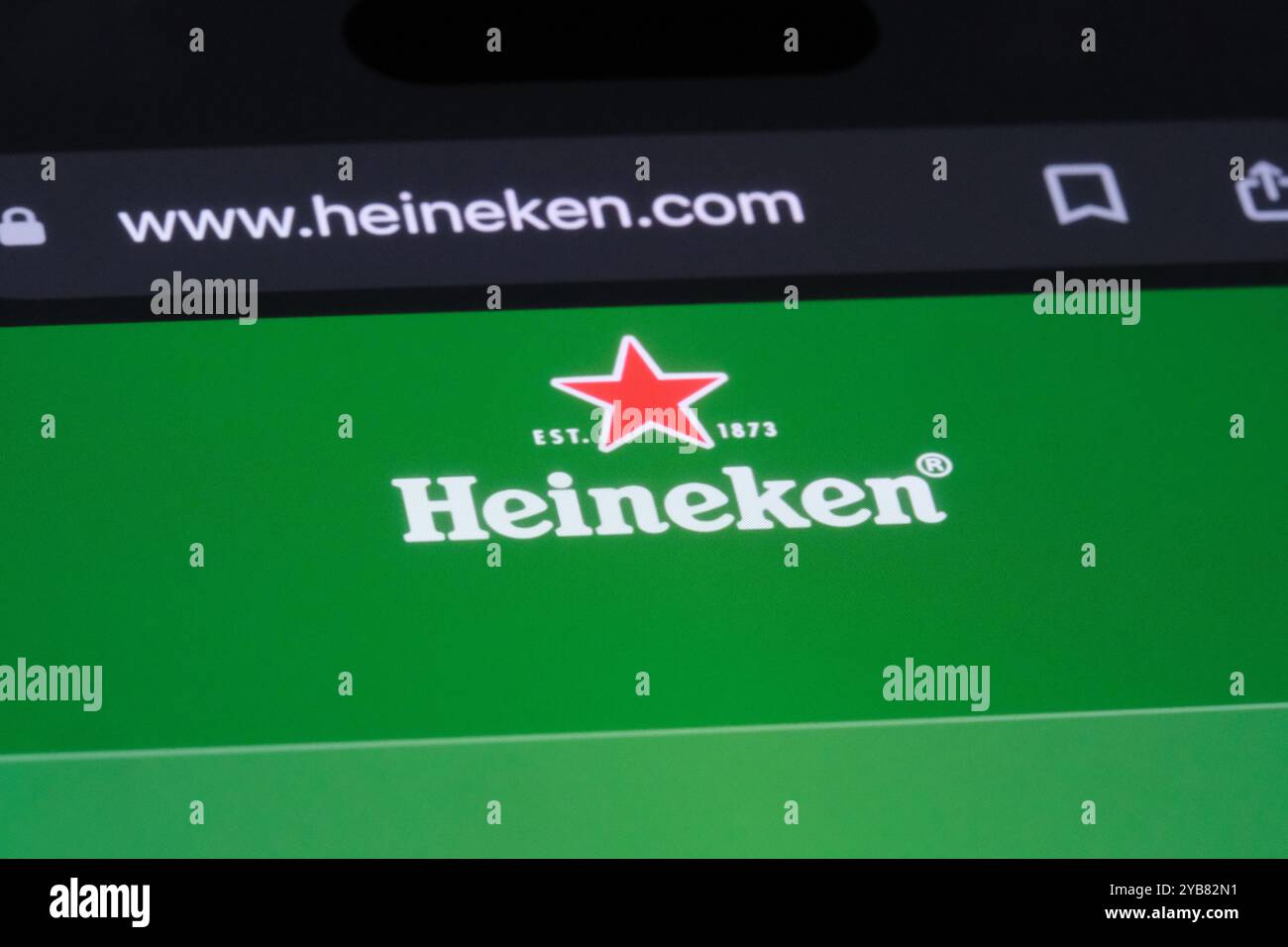 Shanghai,China-July 30th 2024: Heineken company brand logo on website ...