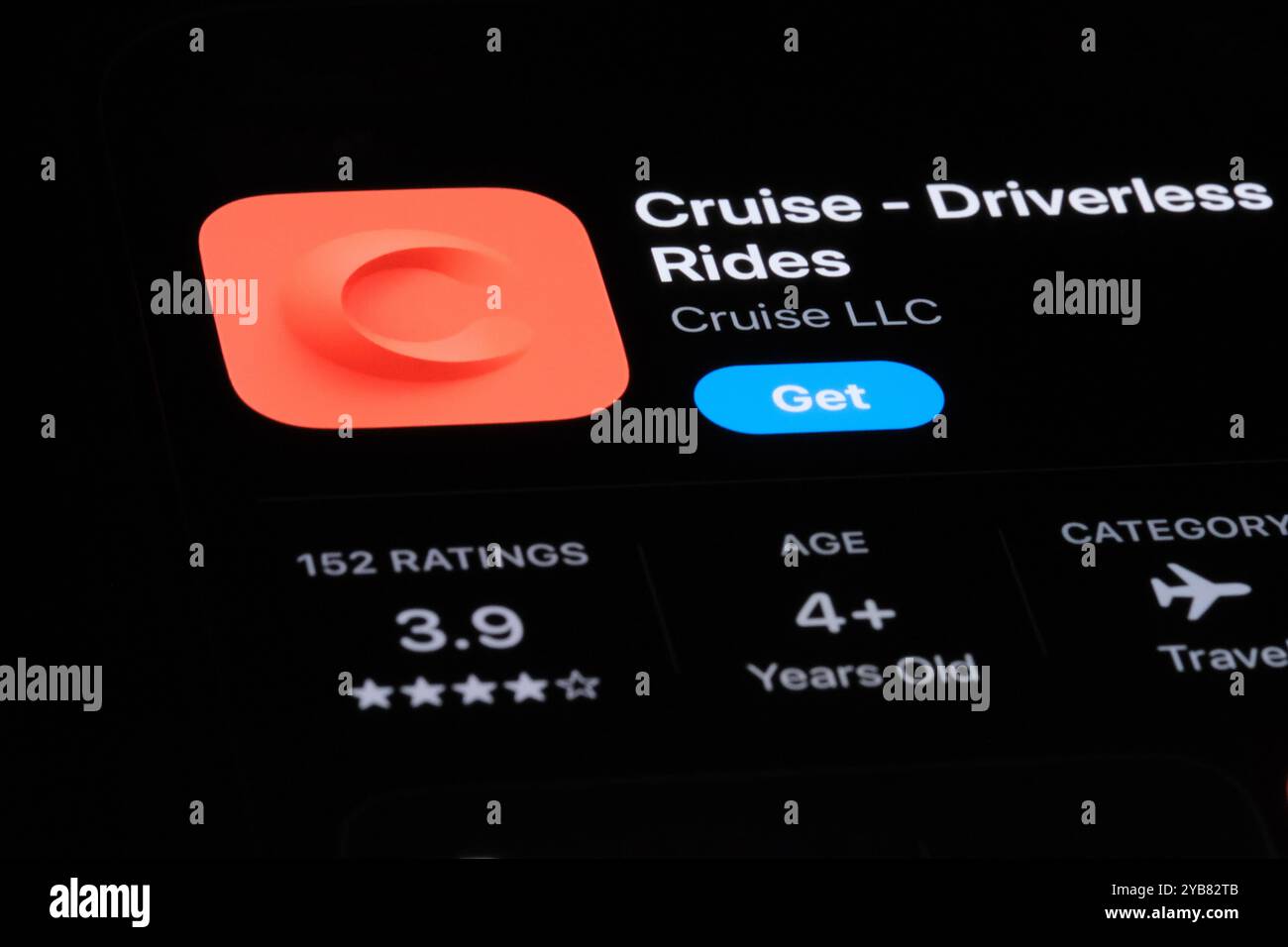 Shanghai,China-July 24th 2024: Cruise driverless ride service app icon ...