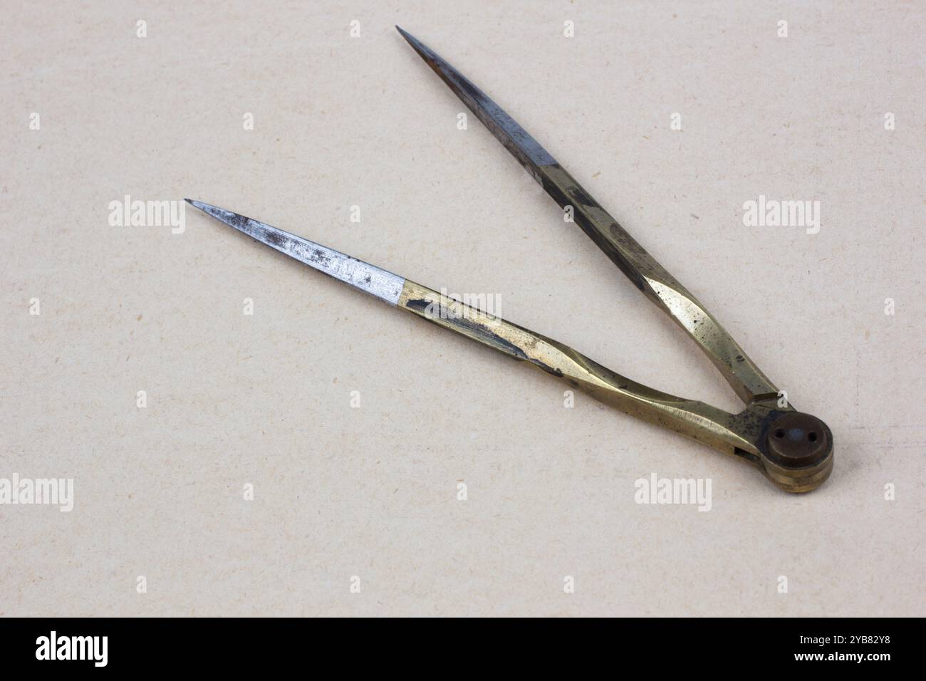 vintage bronze dividers calipers nautical navigation chart tool on ...