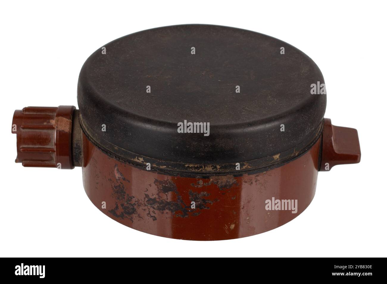 PMN soviet plastic bodied anti-personnel landmine. Isolated on white ...