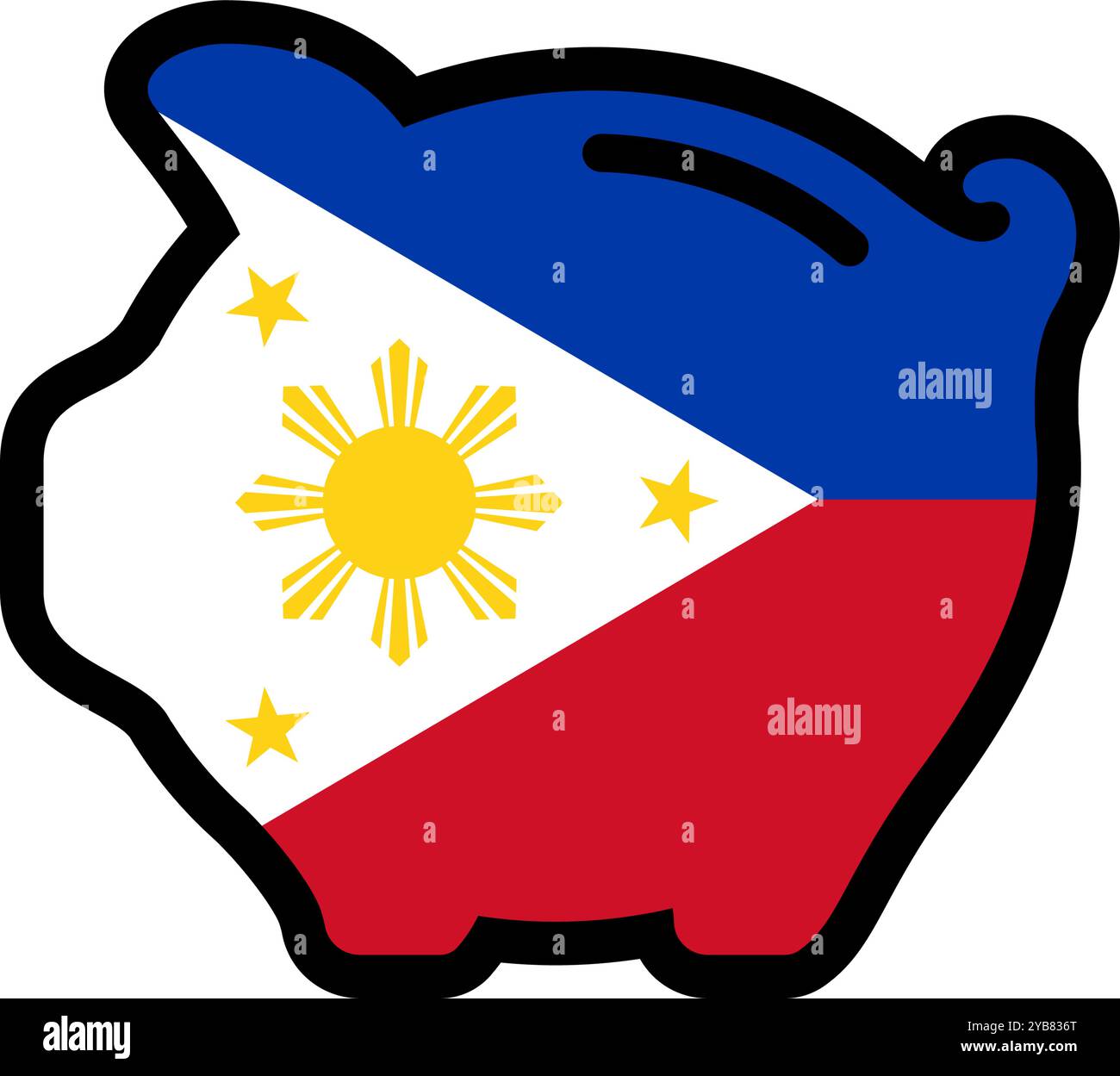 Flag of piggy bank icon Stock Vector Image & Art - Alamy