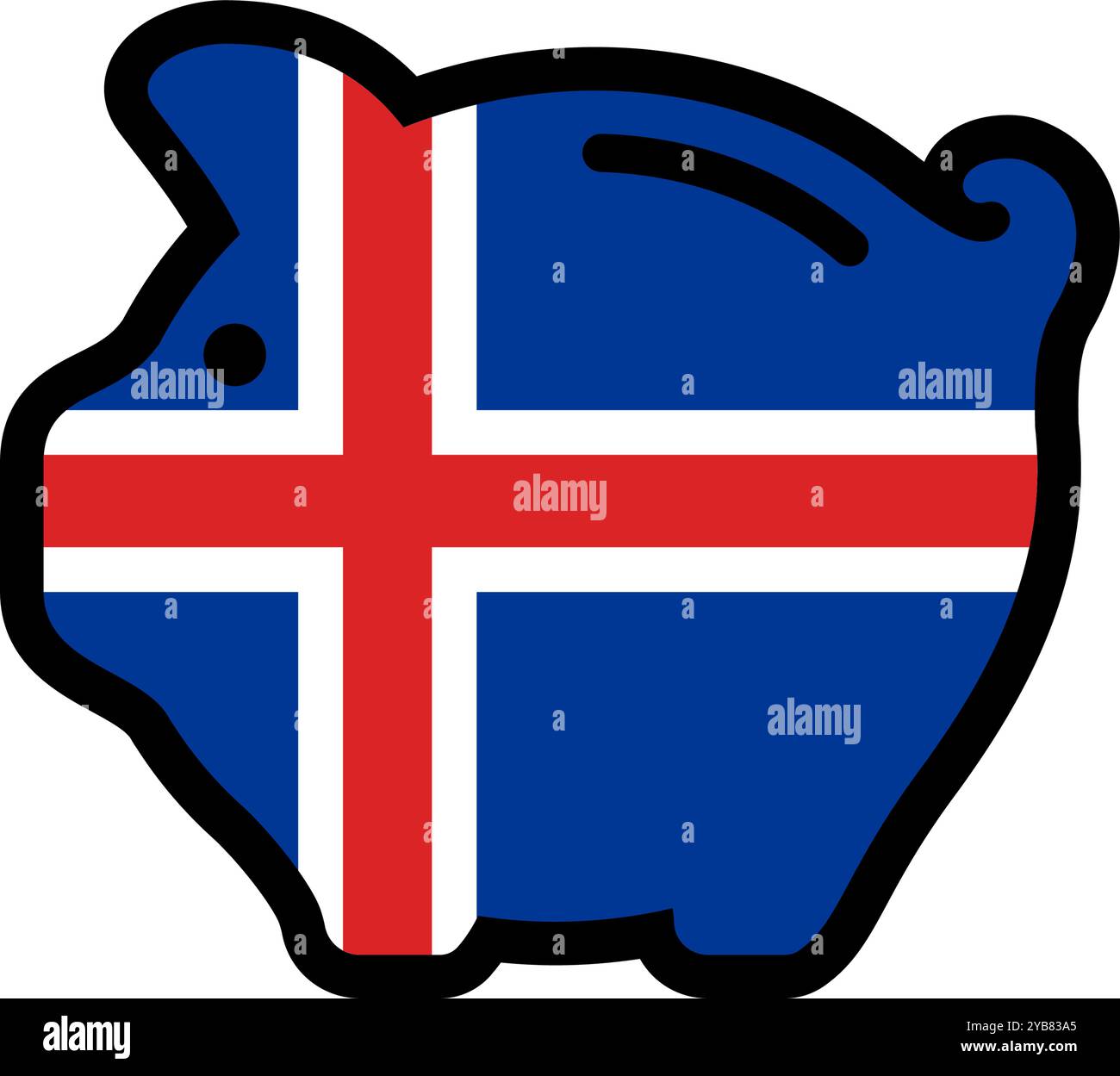 Flag of piggy bank icon Stock Vector Image & Art - Alamy