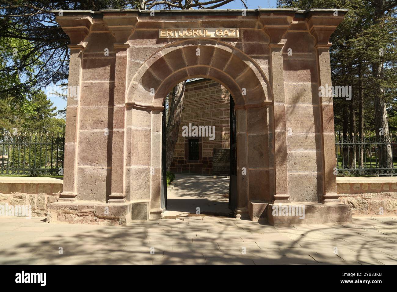 The mausoleum of Prince Ertugrul and the tombs of his family members in ...