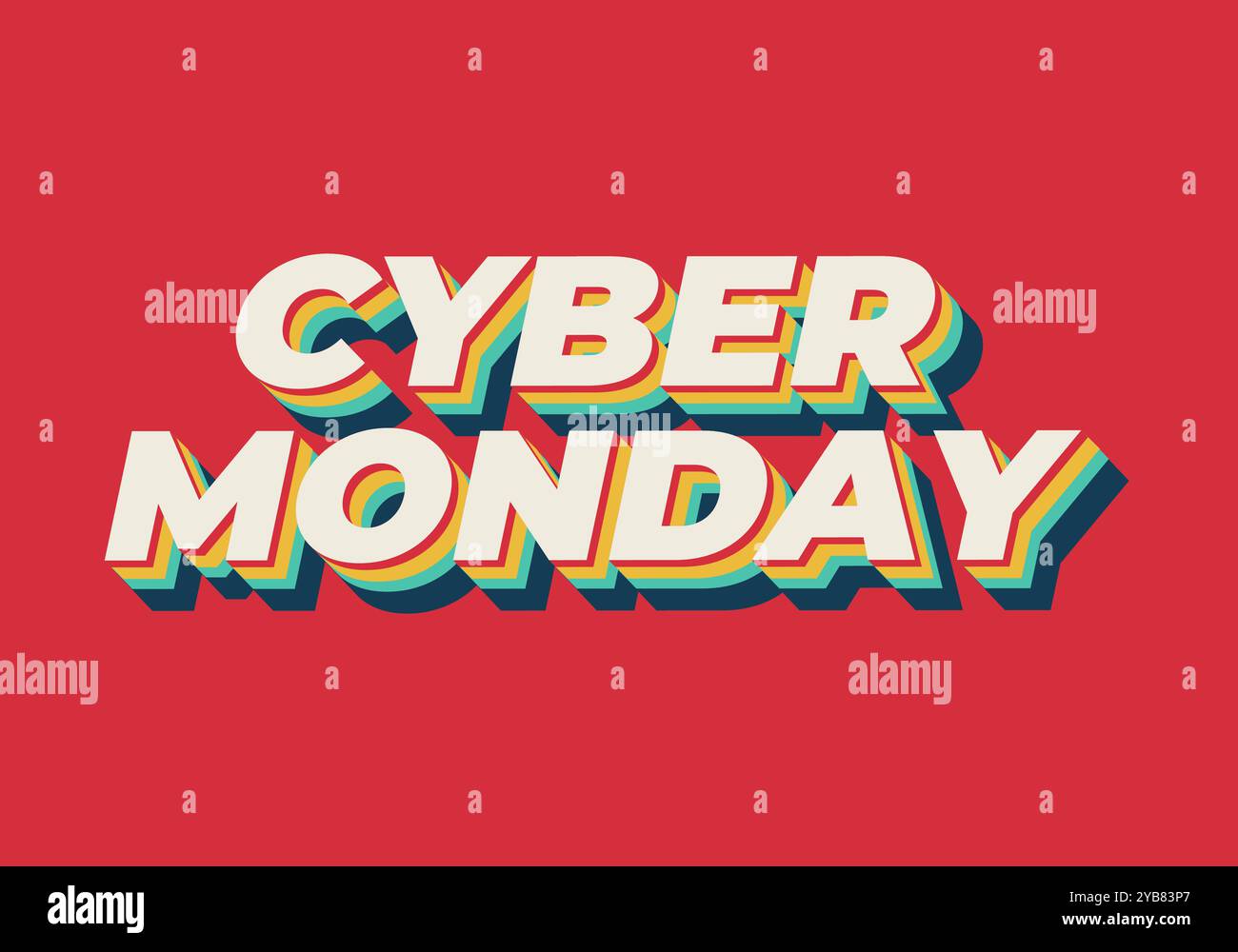 Cyber monday. Text effect design in 3D and bold fonts for digital ads ...