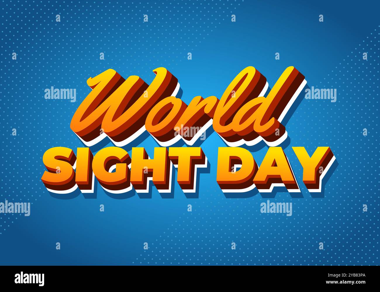 World sight day. text effect in 3D style with bold fonts Stock Vector ...