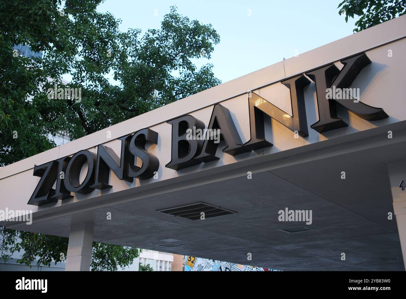 Salt Lake City,Utah,USA-June 16th 2024: Zions Bank company brand logo ...
