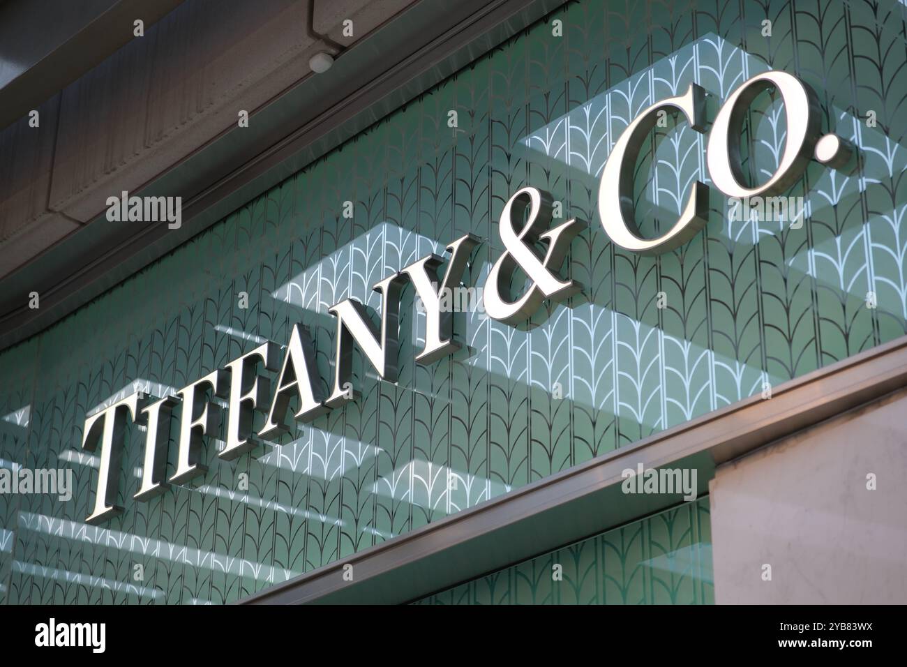 Salt Lake City,Utah,USA-June 16th 2024: Tiffany store sign and company ...