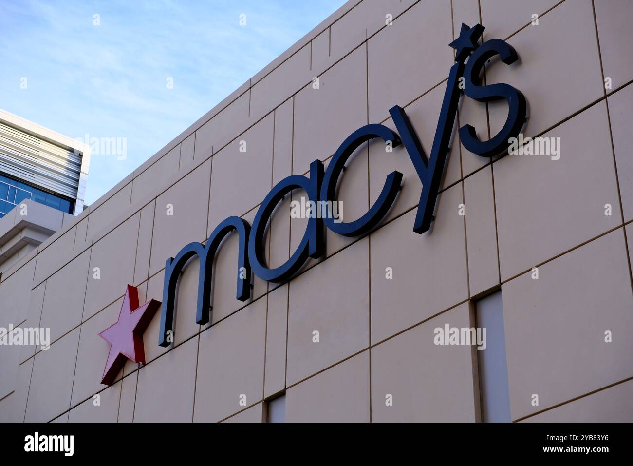 Salt Lake City,Utah,USA-June 16th 2024: Macy's store sign company logo ...