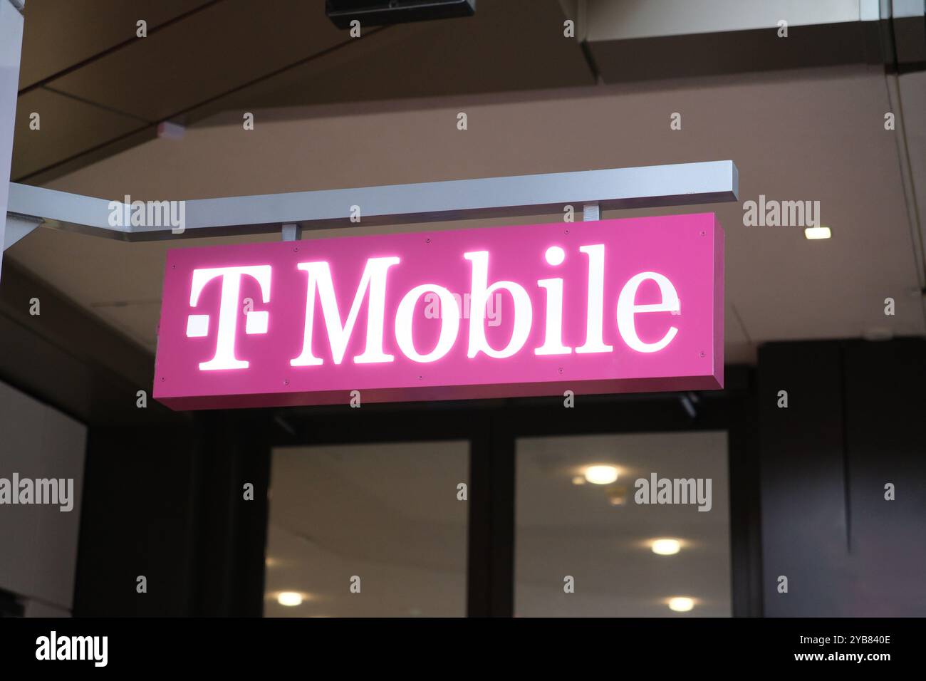 Salt Lake City,Utah,USA-June 16th 2024: T-Mobile store sign and company brand logo Stock Photo ...