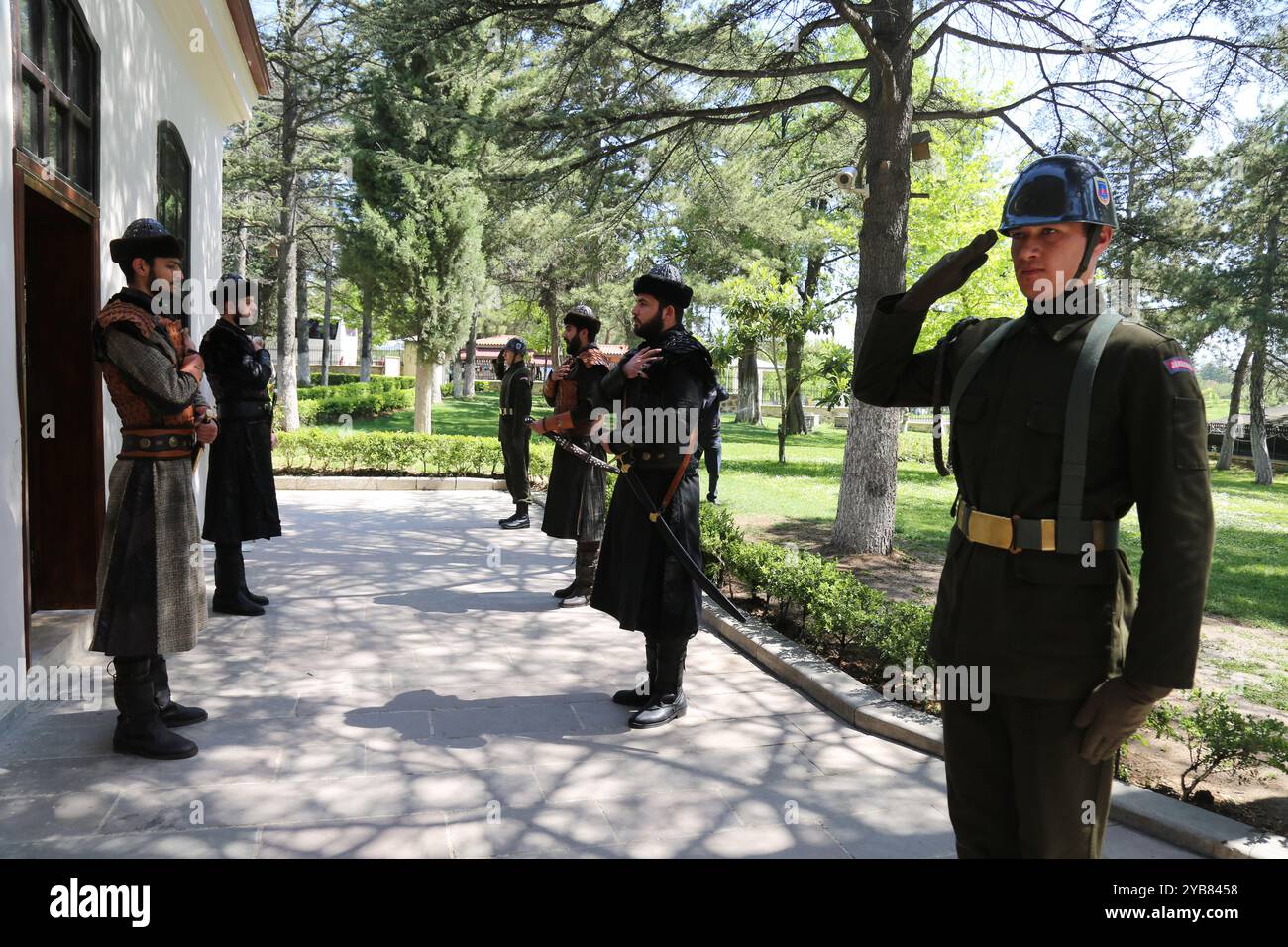 The mausoleum of Prince Ertugrul and the tombs of his family members in ...