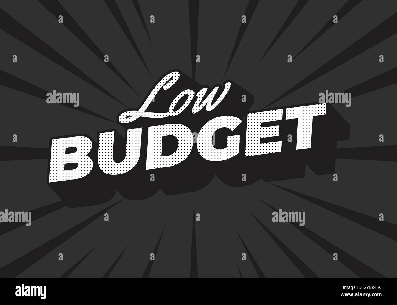 Low budget. text effect design in 3D style with good colors Stock ...