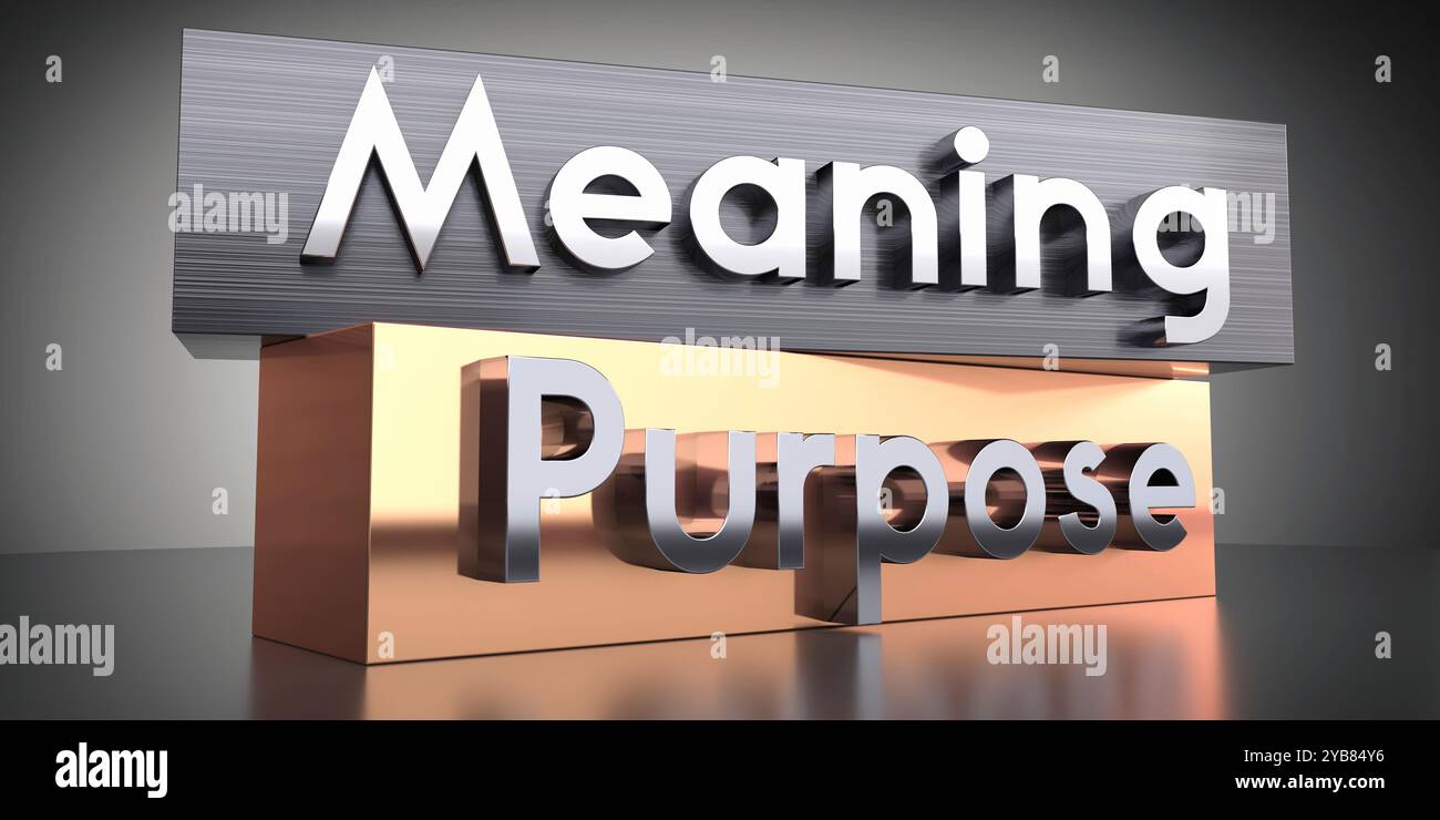 Purpose and meaning hi-res stock photography and images - Alamy