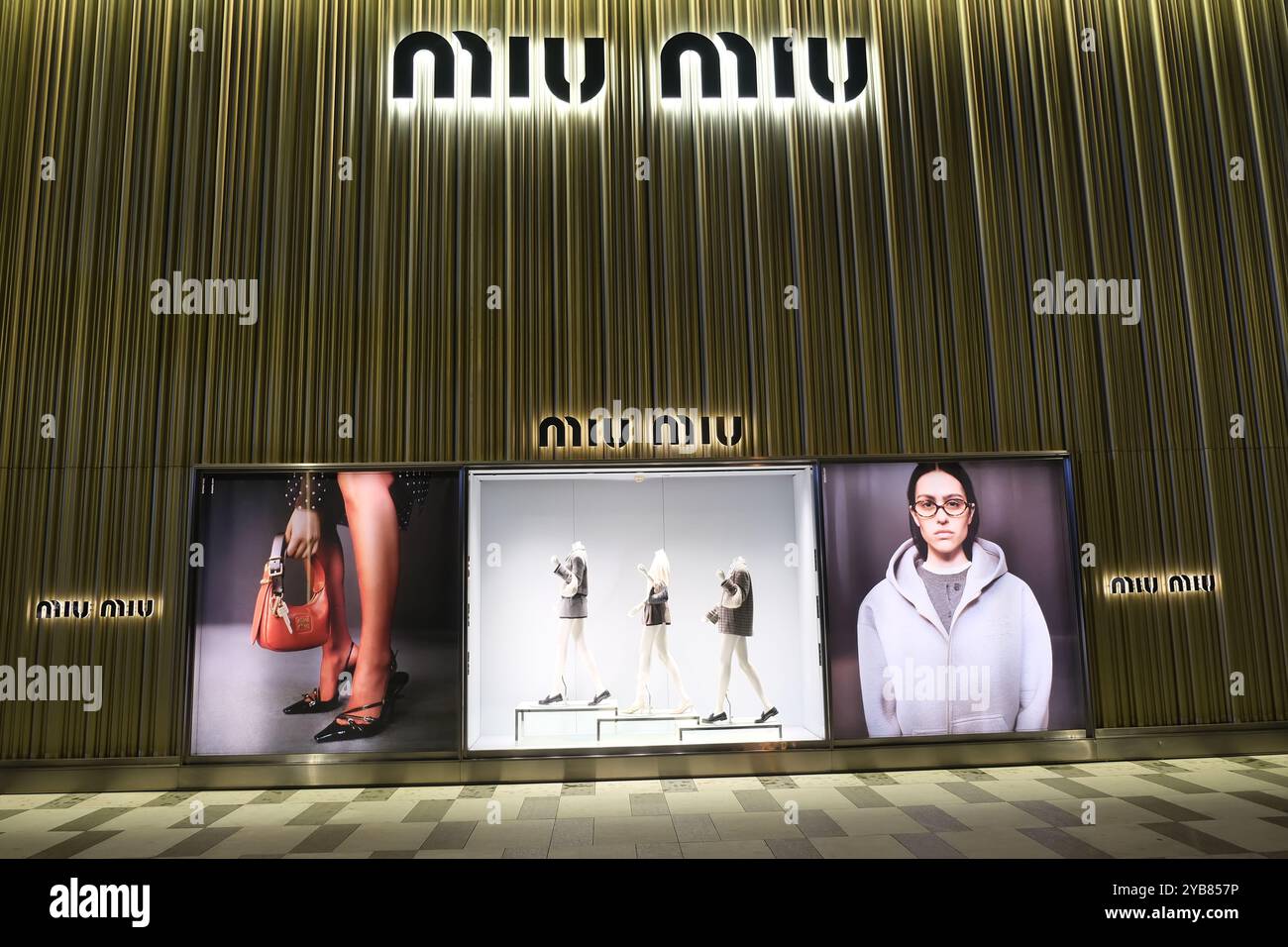 Wuhan,China-Oct.7th 2023: facade of large Miu Miu store Stock Photo - Alamy