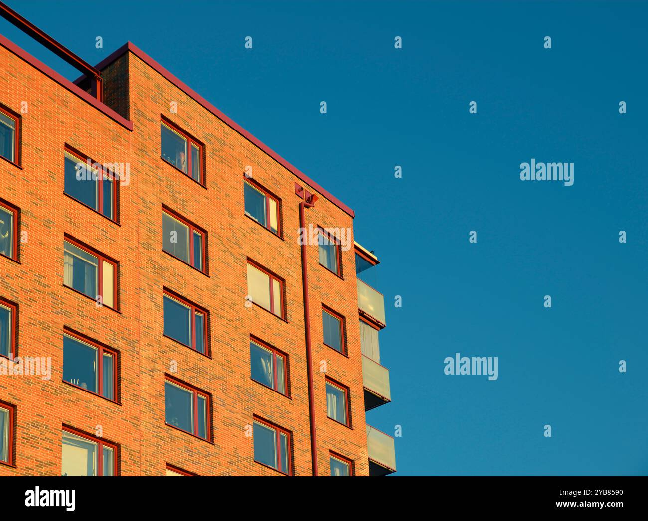 Balconies in apartment residential buildings Stock Photo - Alamy