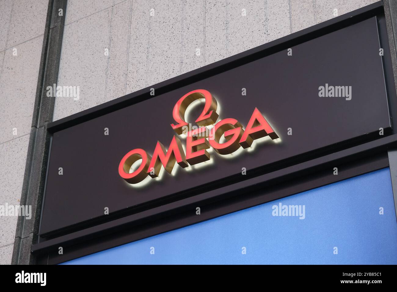 Wuhan,China-Oct.7th 2023: Omega company brand logo Stock Photo - Alamy