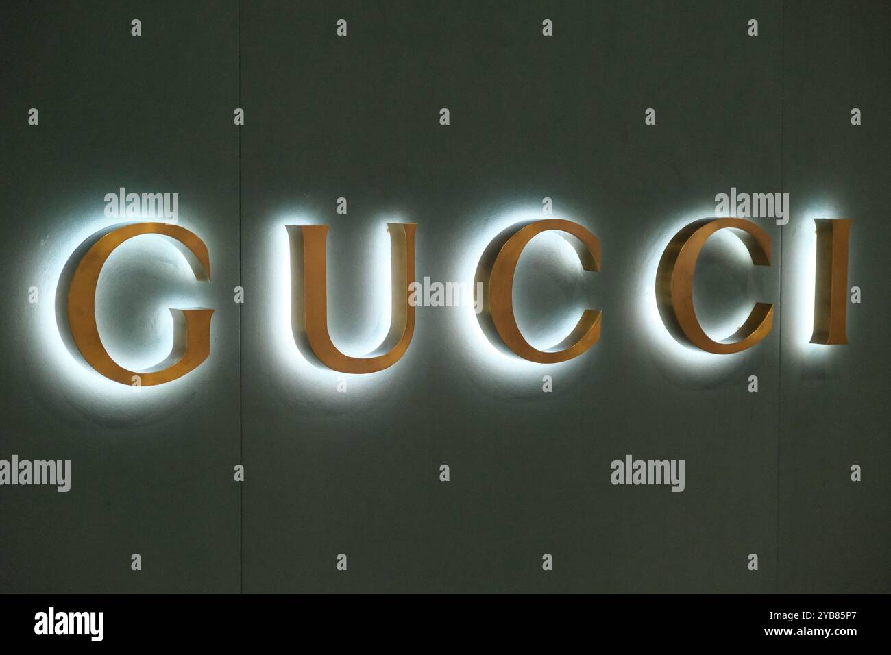Shanghai,China-Sep.30th 2023: GUCCI company brand logo Stock Photo - Alamy