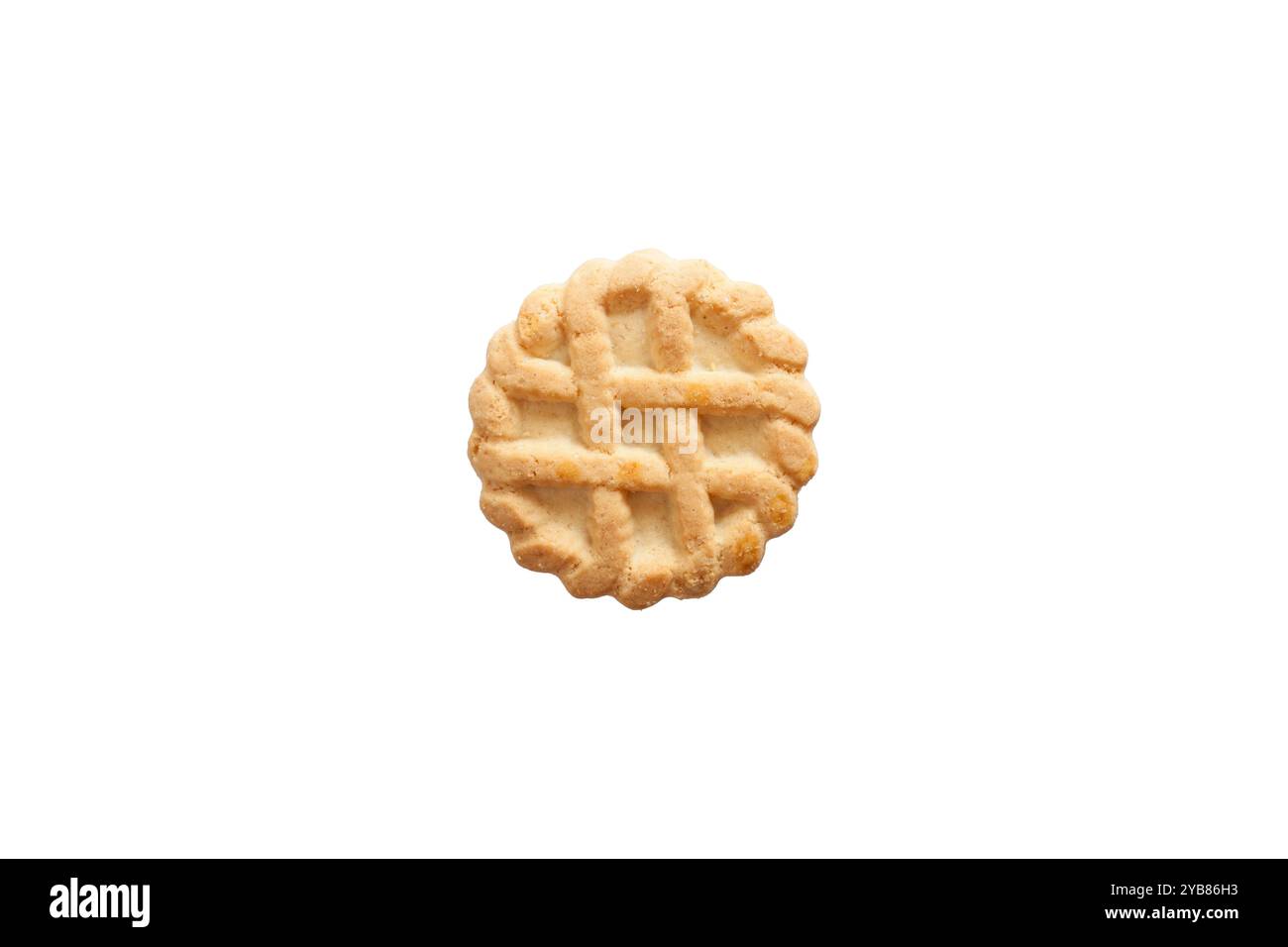 Single isolated biscuit in white background Stock Photo - Alamy