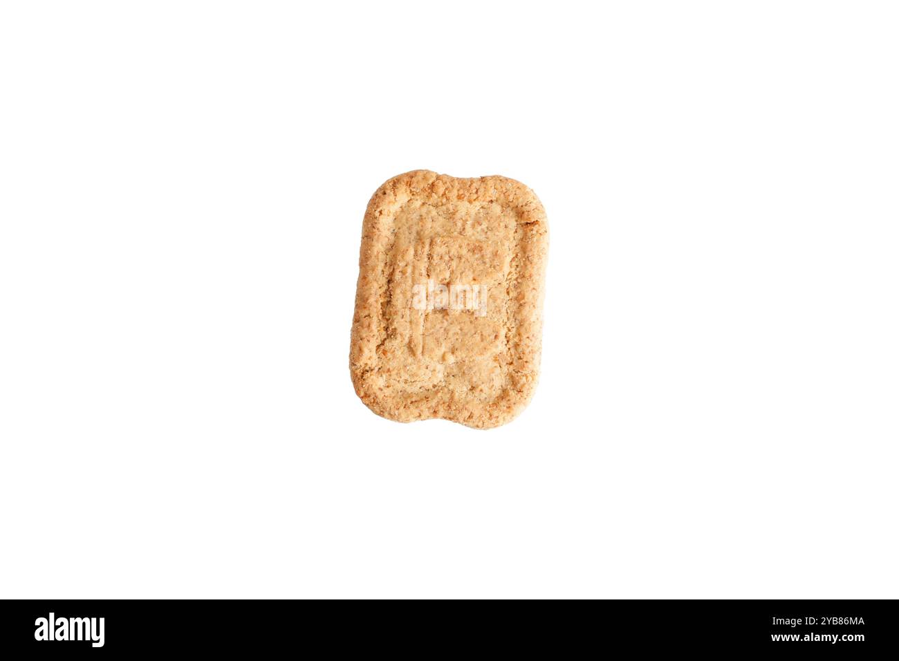 Single isolated biscuit in white background Stock Photo - Alamy