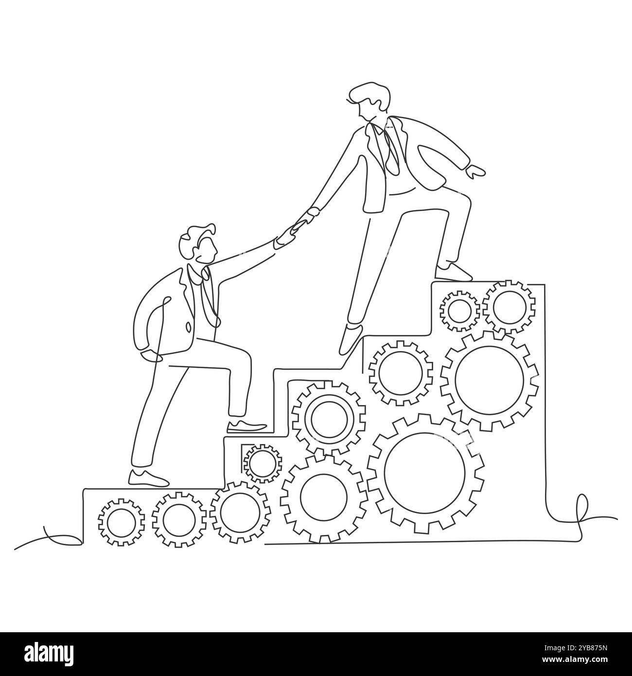 People climbing up one Stock Vector Images - Alamy