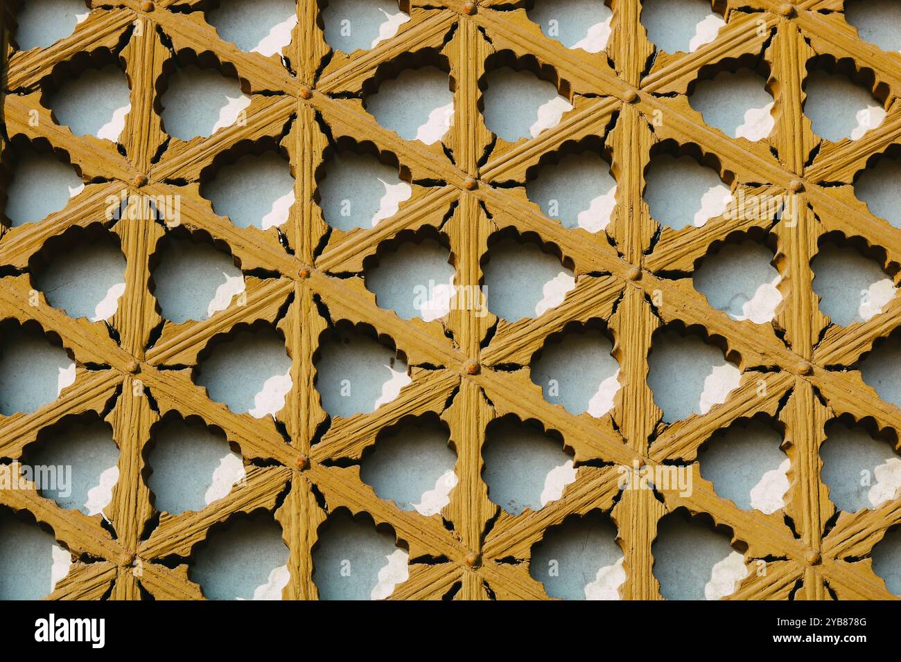 Closeup yellow wooden door of a Korean Palace. Detail of ...