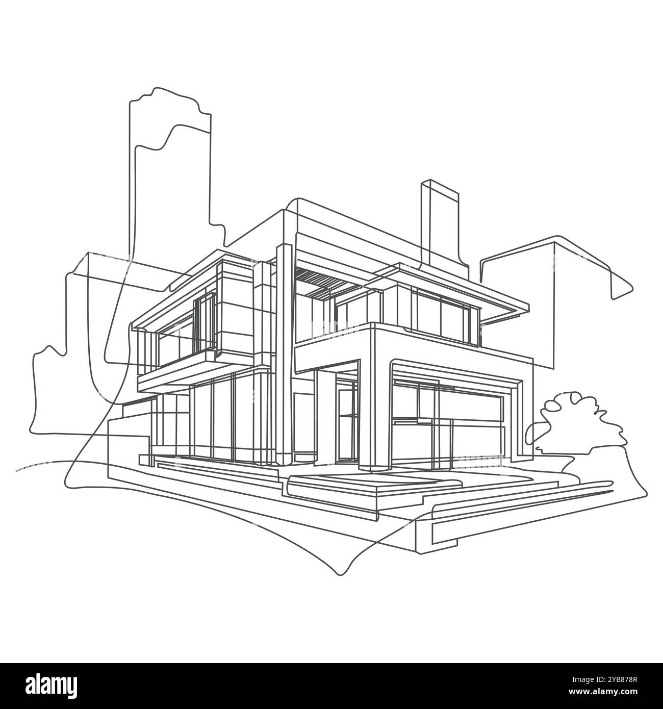 3d white and black line Cut Out Stock Images & Pictures - Alamy