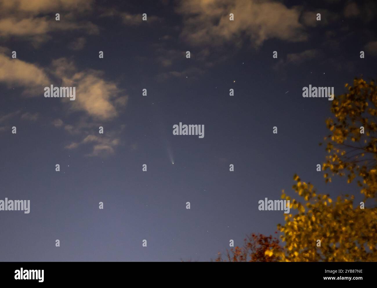 Comet Tsuchinshan-ATLAS in the skies above Charlotte, NC, on the ...