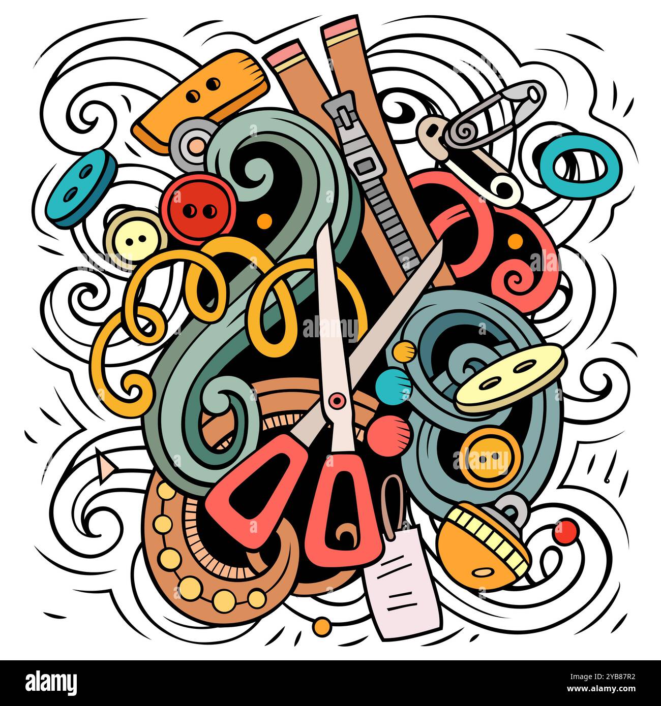 Handmade cartoon vector illustration Stock Vector Image & Art - Alamy