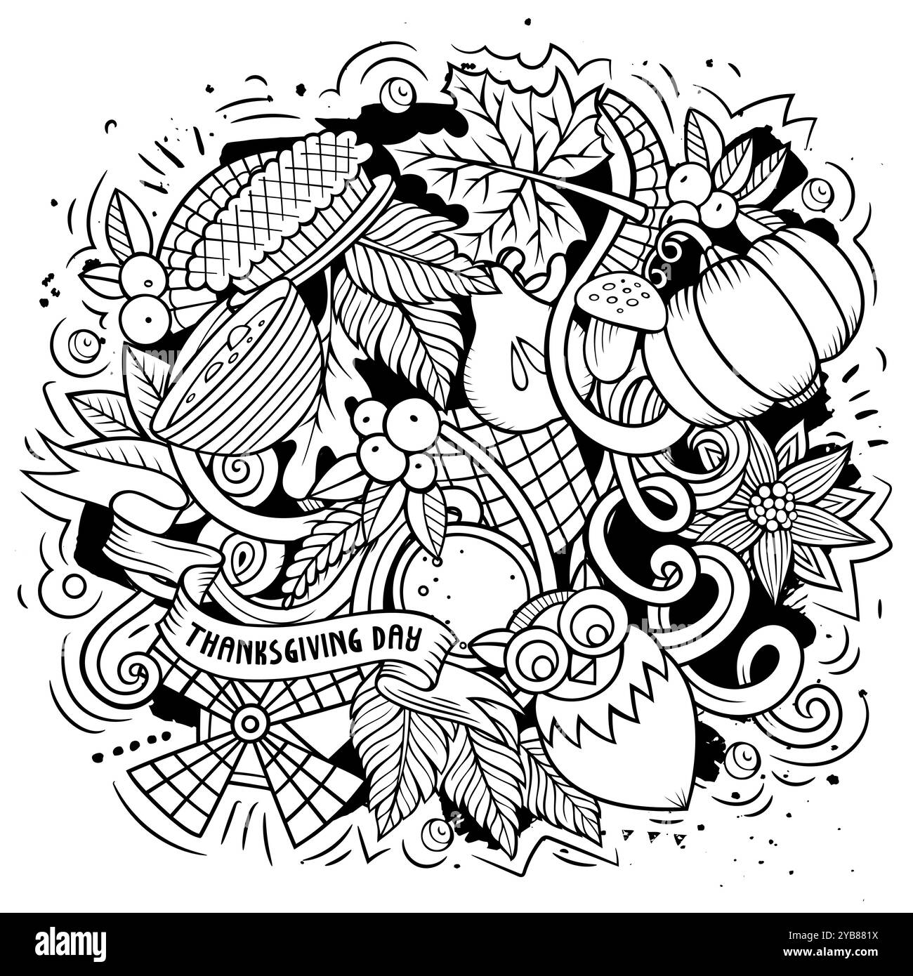 Cartoon corn Black and White Stock Photos & Images - Alamy