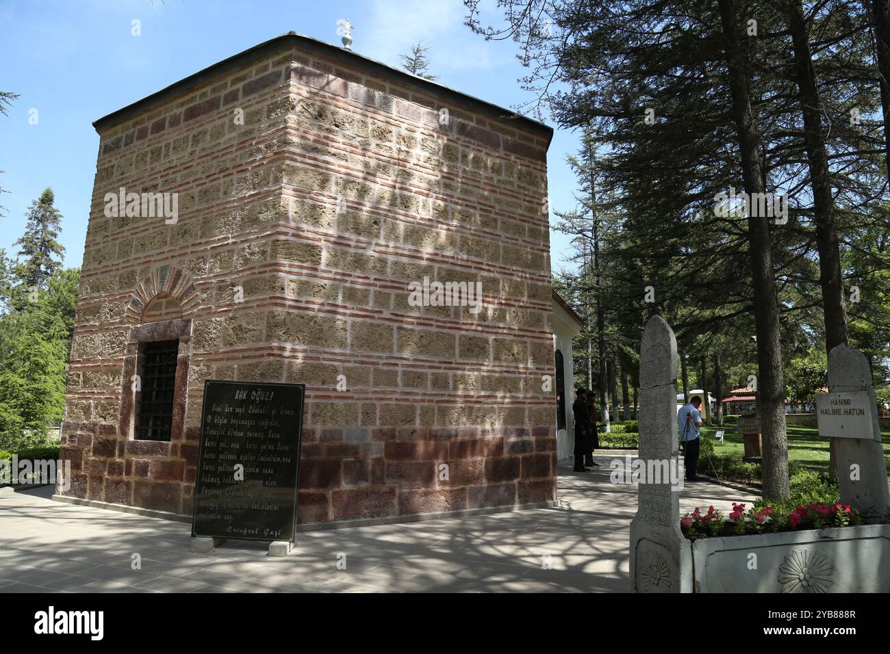 The mausoleum of Prince Ertugrul and the tombs of his family members in ...