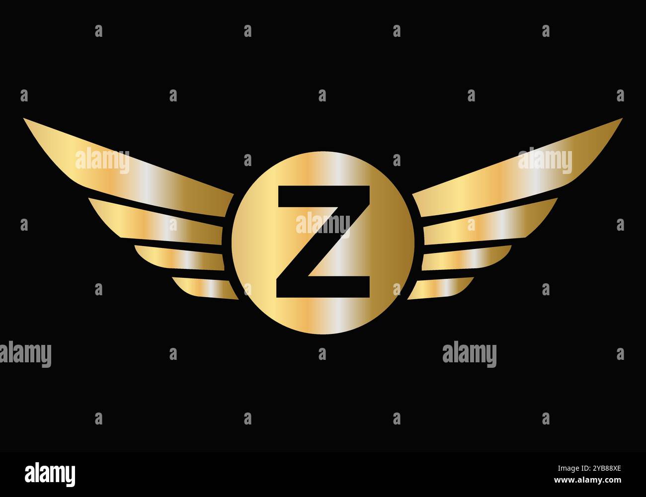 Letter Z Transportation Logo Design. Wing Symbol For Freight Sign Stock ...