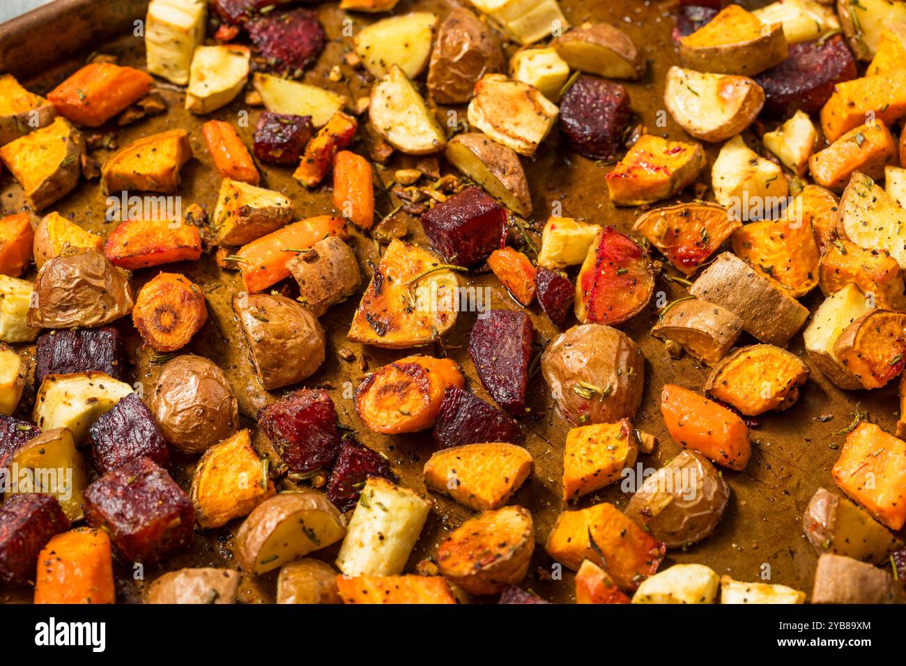 Homemade Healthy Autumn Roasted Root Vegetables with Potatoes and ...