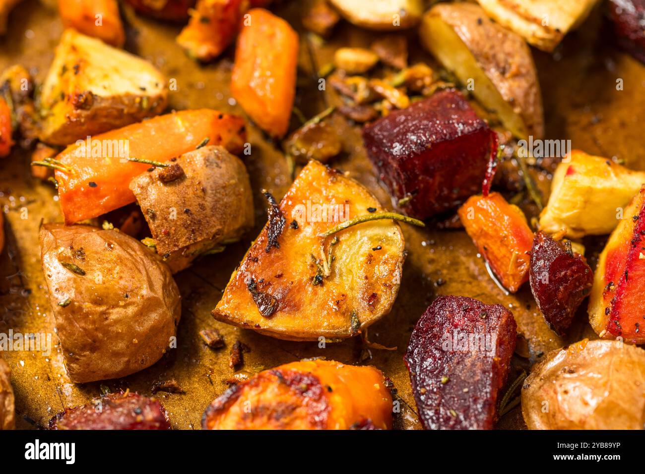 Homemade Healthy Autumn Roasted Root Vegetables with Potatoes and ...
