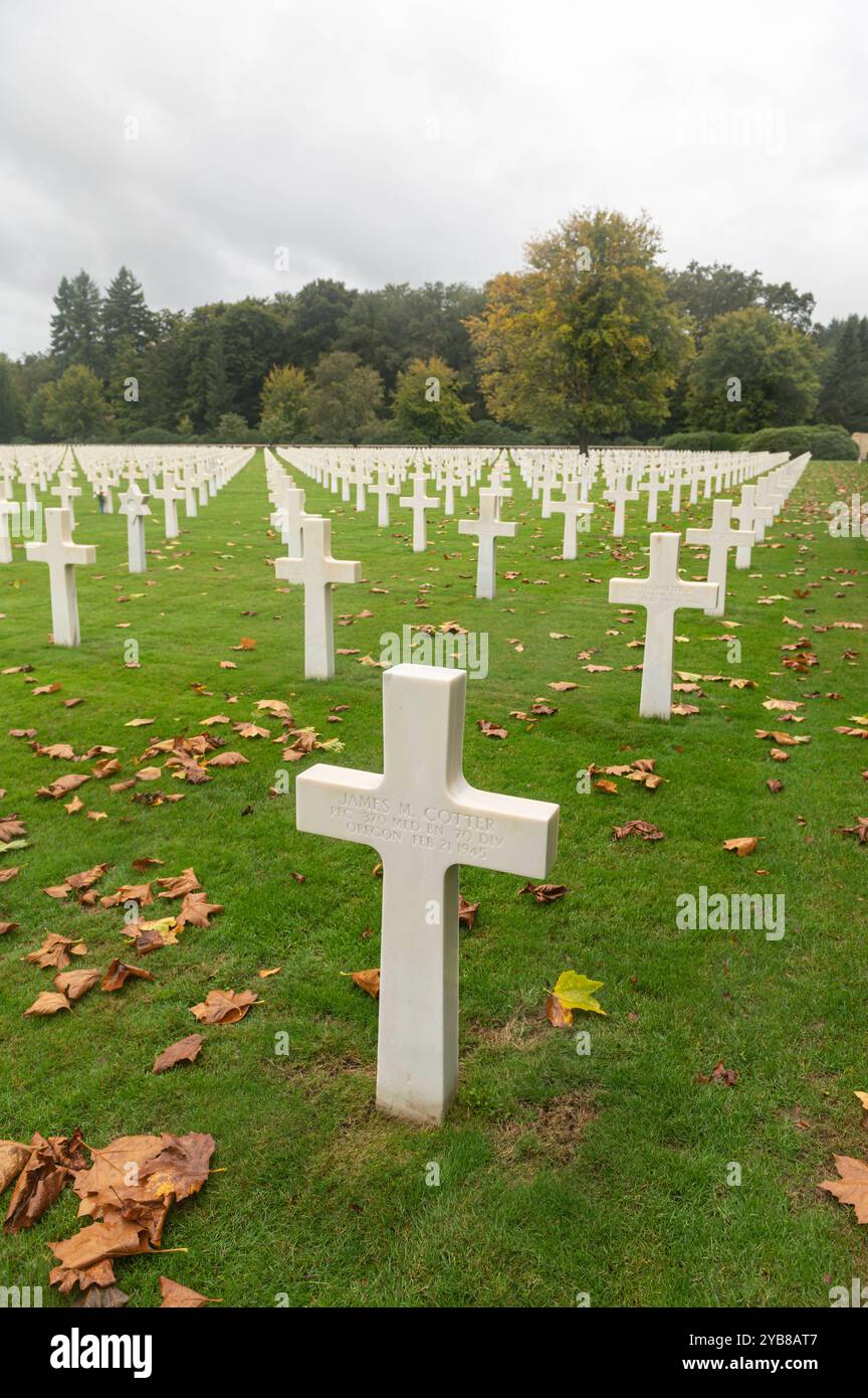 Epinal Vosges France 26th September 2024. Epinal American Cemetery and ...