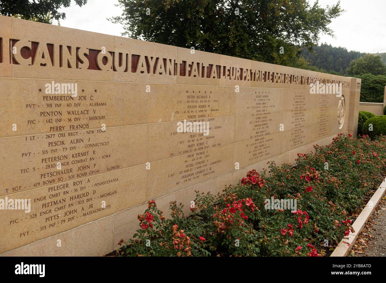 Epinal Vosges France 26th September 2024. Epinal American Cemetery and ...