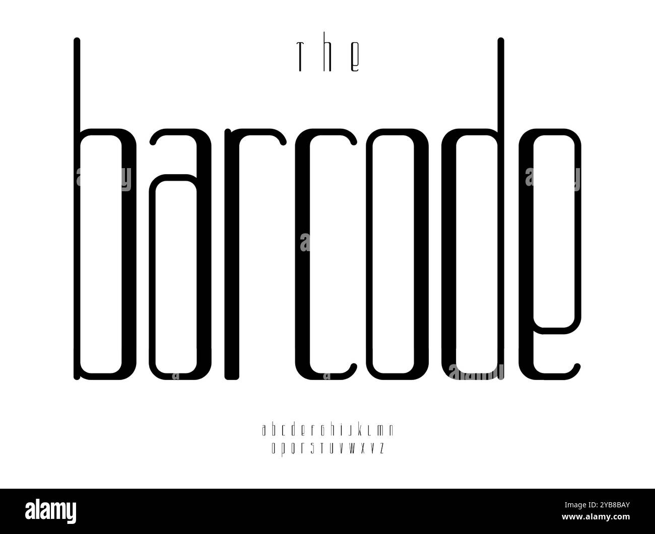 Tall futuristic alphabet, sleek long thin lowercase letters, elongated ...