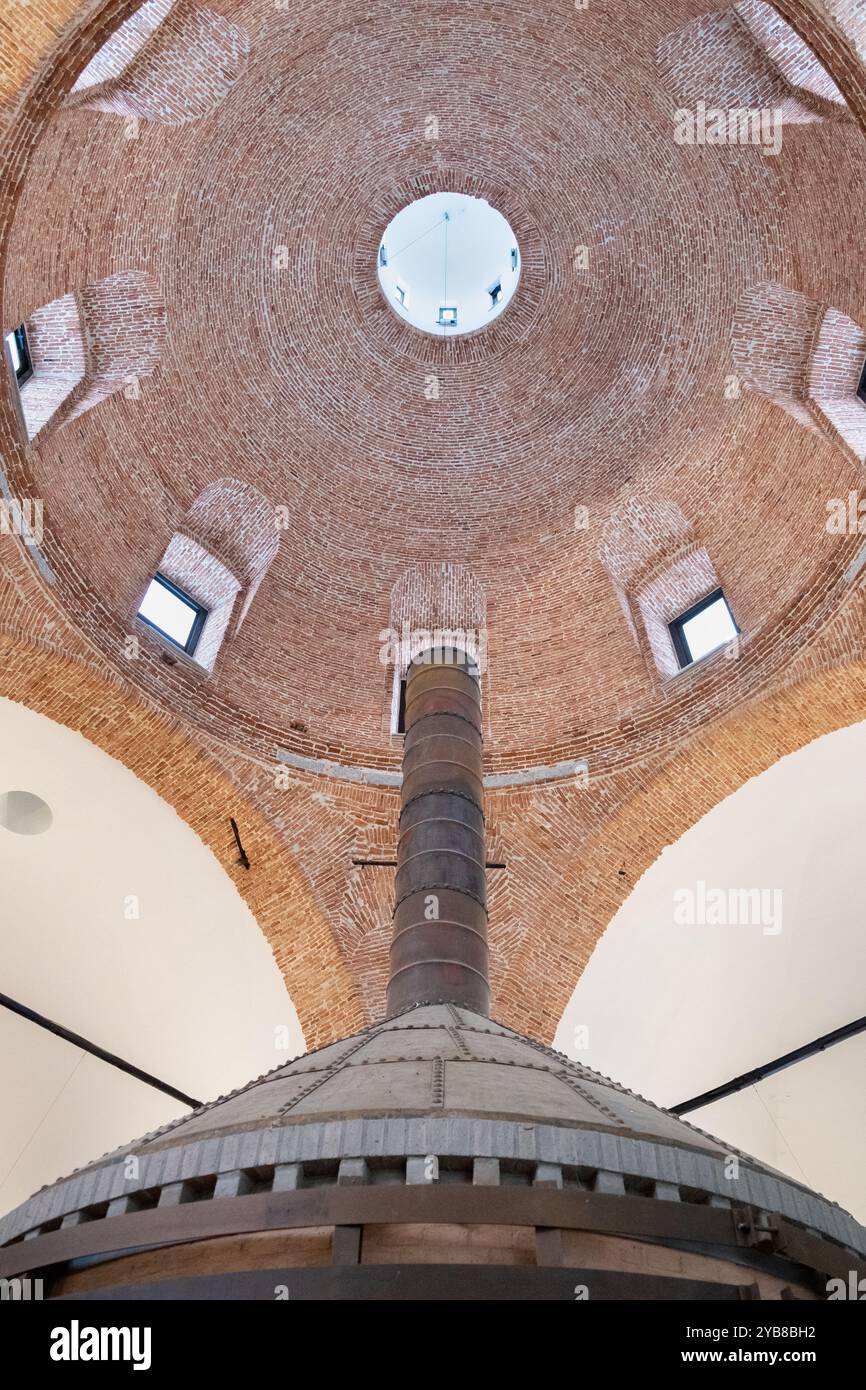 Impressive brick vault with windows and a lantern that let light into ...