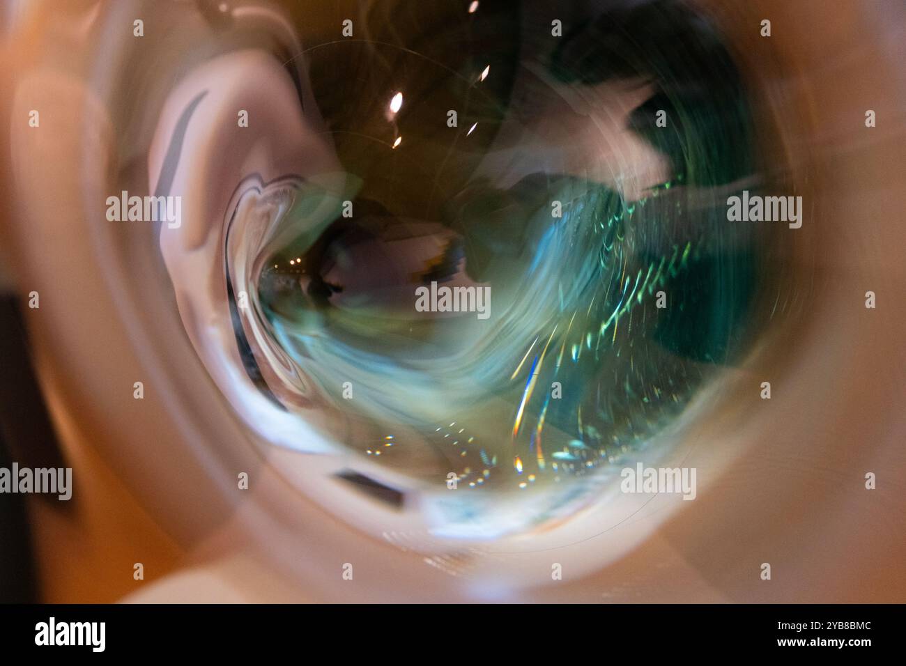 Artistic composition with the close-up of a glass soft rounded ...