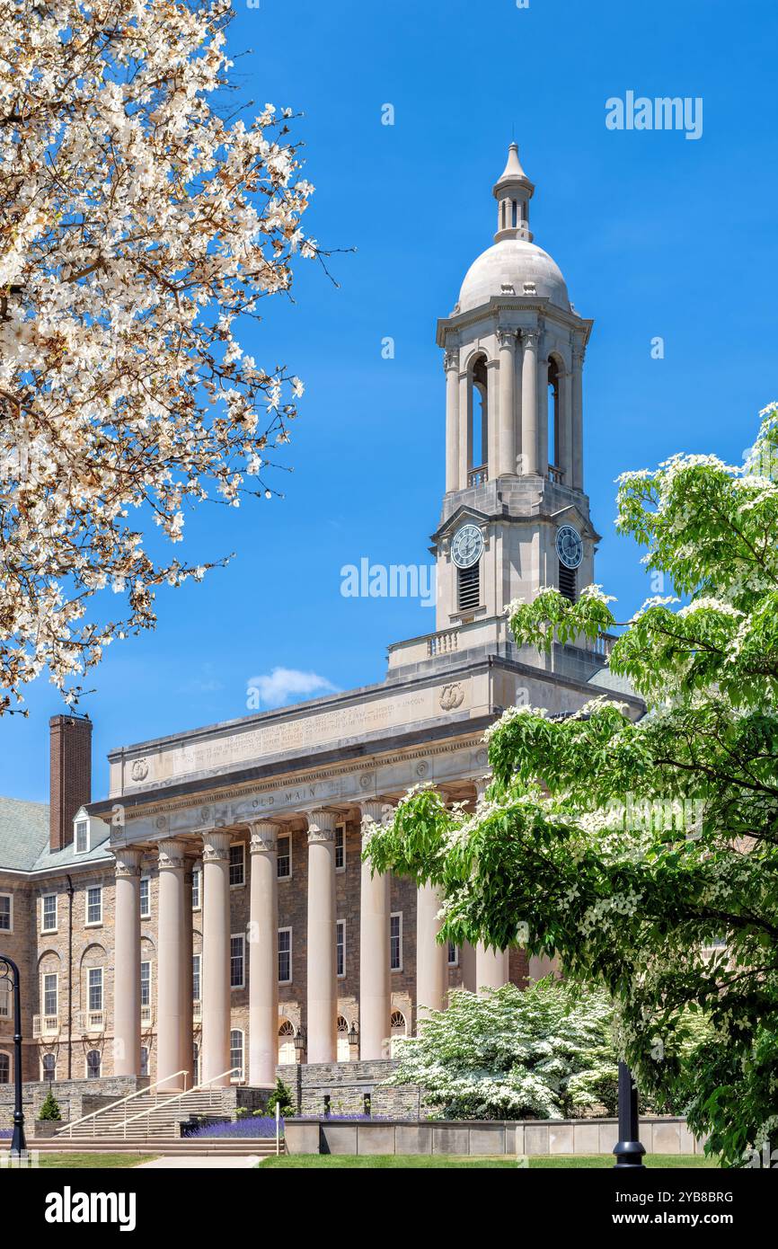 The campus of Penn State University in spring sunny day, State College ...