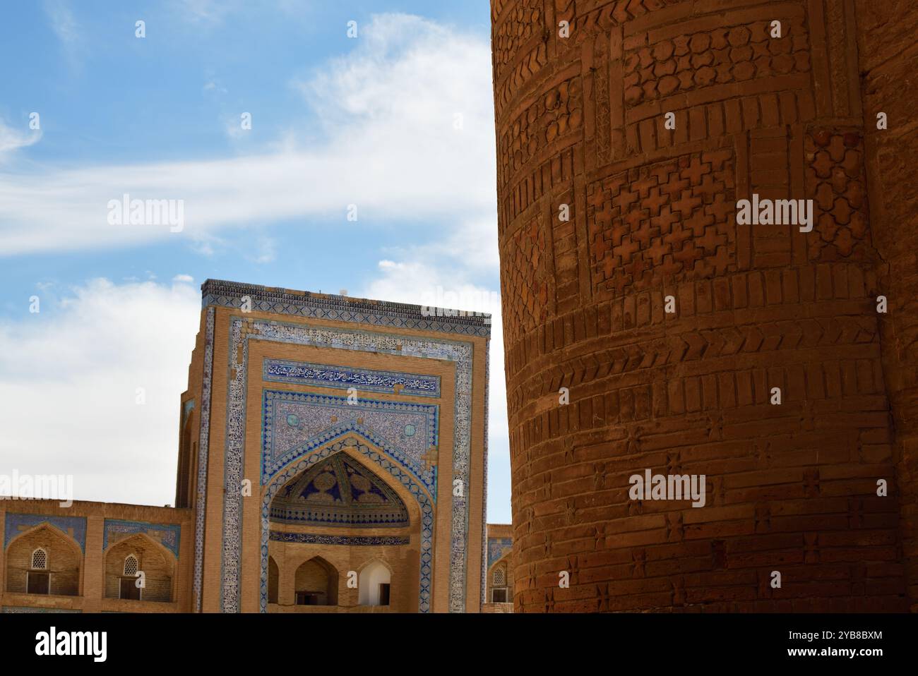 Khiva, Uzbekistan - Sept 15, 2024: Architecturein Ichan Kala at sunset ...