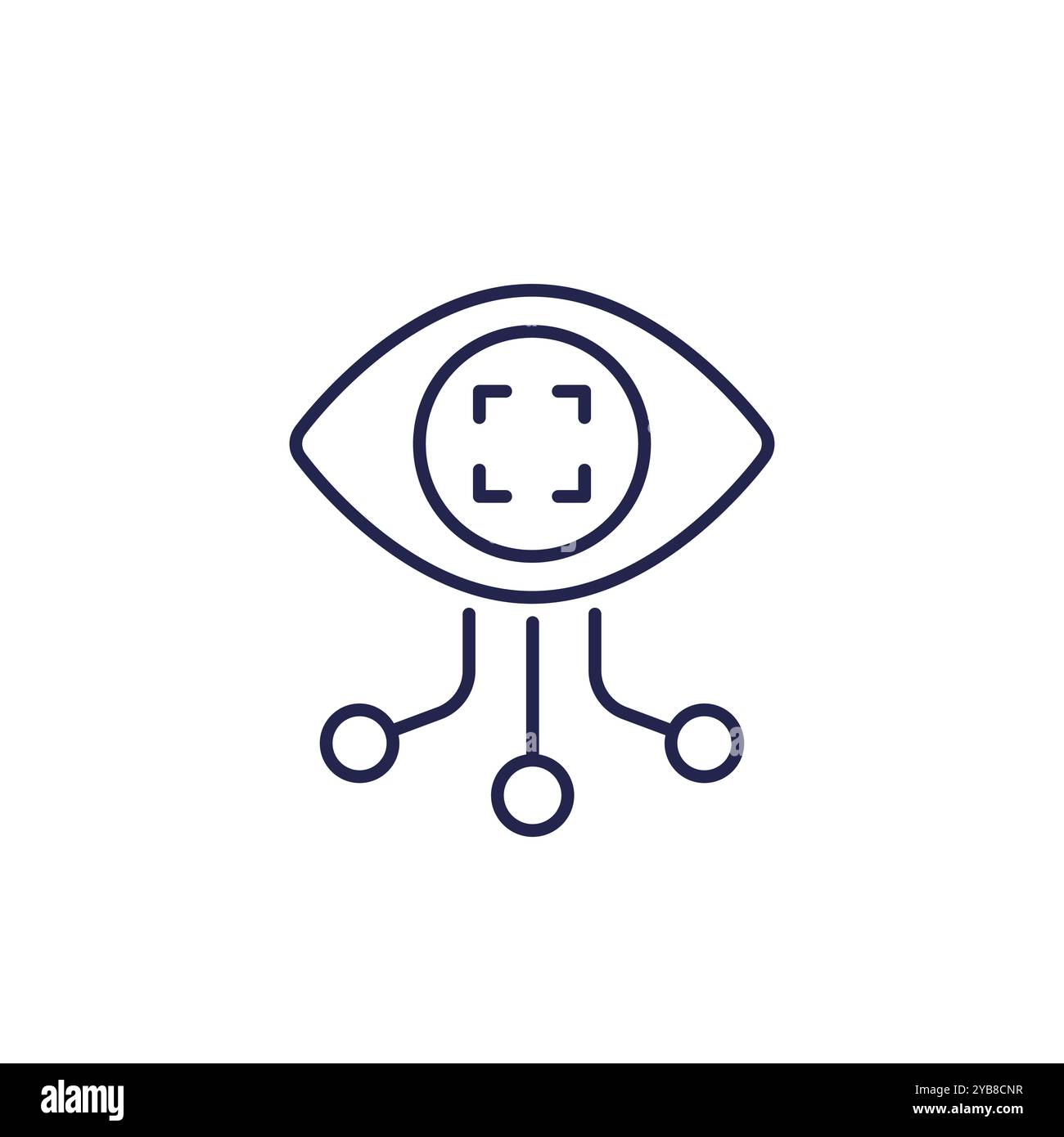 Computer vision outline vector hi-res stock photography and images - Alamy