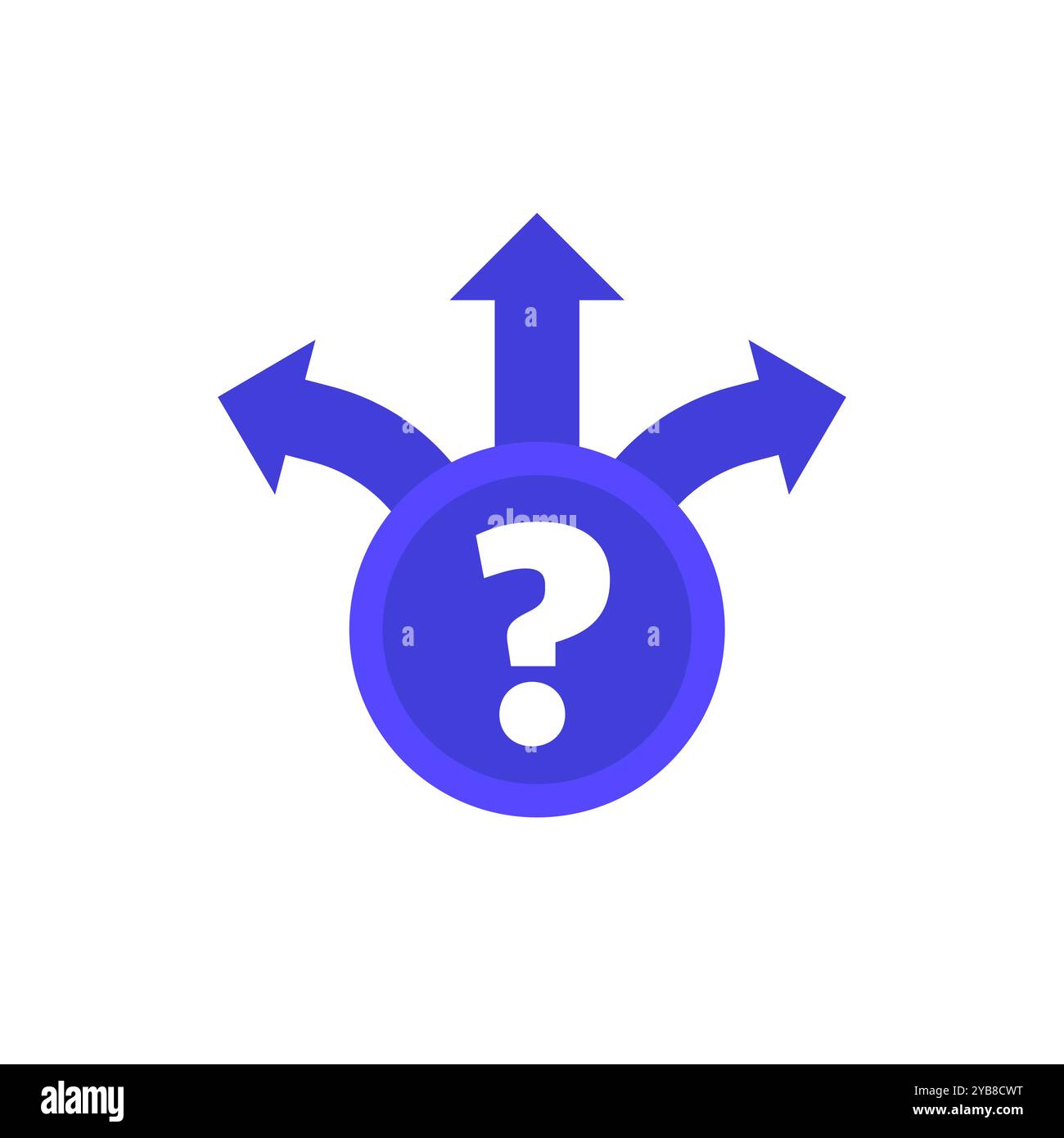 uncertainty icon on white, decision making vector Stock Vector Image ...