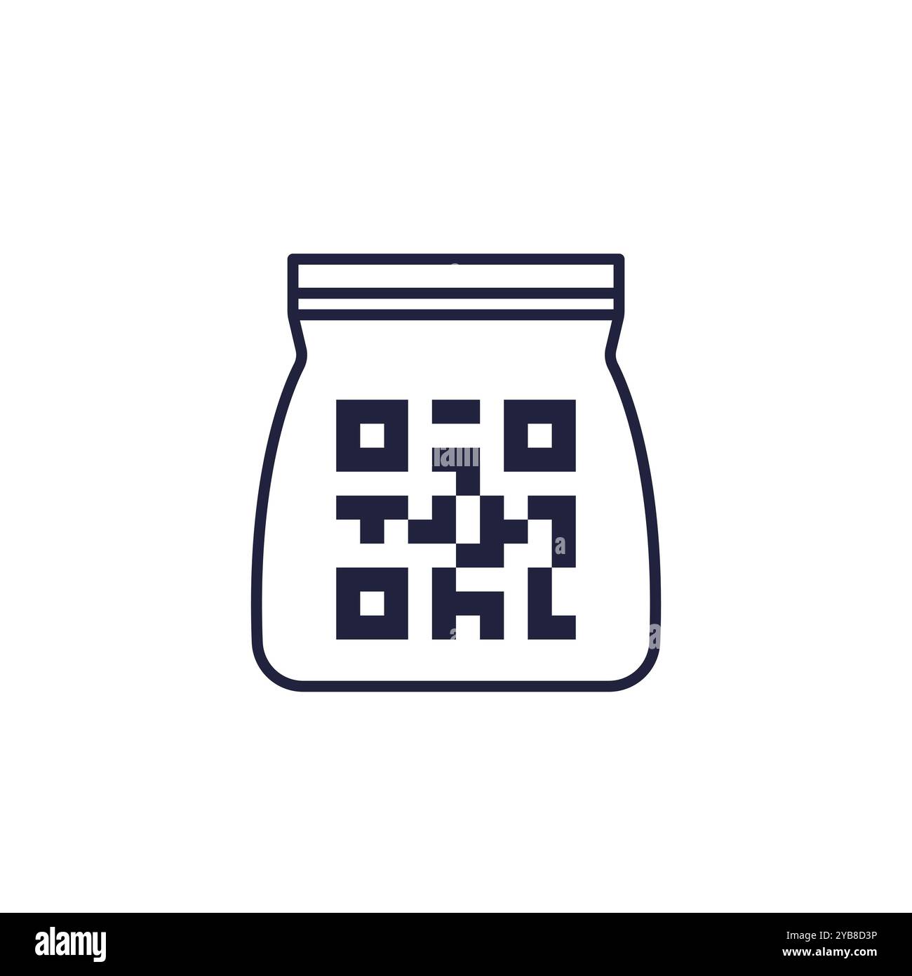 bag with qr code icon, scan package vector Stock Vector Image & Art - Alamy