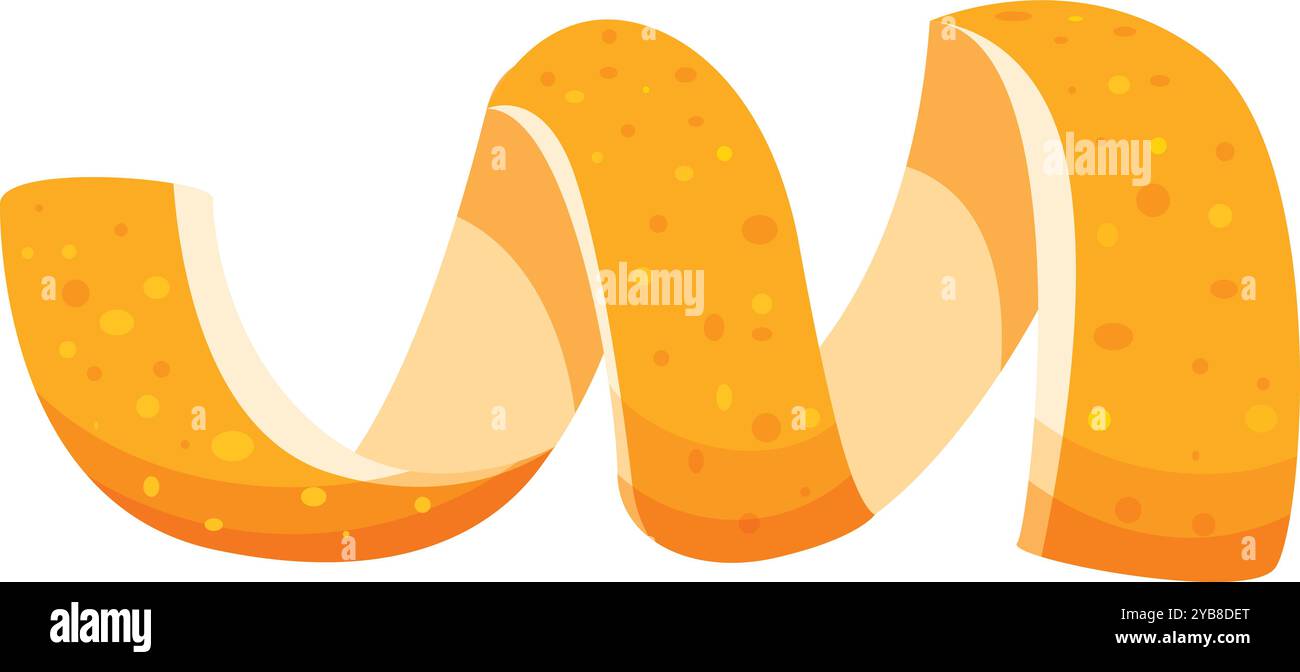 Orange peel curl making a decorative swirl design Stock Vector Image ...